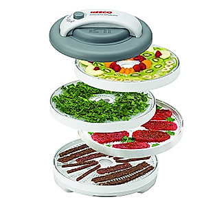 Nesco FD-61 Snackmaster Encore Food Dehydrator for Great Jerky and Snacks, 4 Trays, Gray