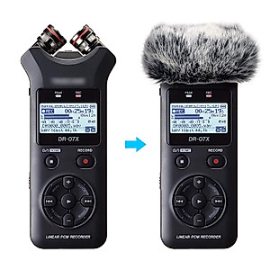 DR07X Windscreen Muff for Tascam DR-07X DR-07MKII Portable Digital Recorders, DR07X Mic Windscreen Artificial Fur Wind Muff by YOUSHARES