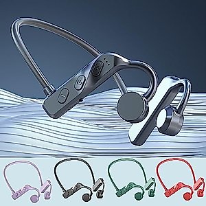 Yrmaups Bone-Conduction Headphones Open Ear Headphones Bluetooth 5.2 Sports Wireless A-ir Conduction Earphones Touching Stereo with Built-in Mic,Sweat Resis-tant Headset for Running