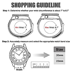 Ritche Nylon Sport 22MM Quick Release Watch Band for men women,Replacement Timex Watch bands Black