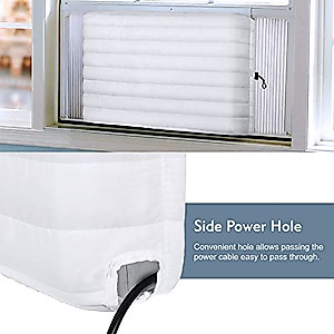 FILORA Indoor Window Air Conditioner Cover Window AC Units Covers for Inside 25 x 17 x 3.5 inches(L x H x D) White