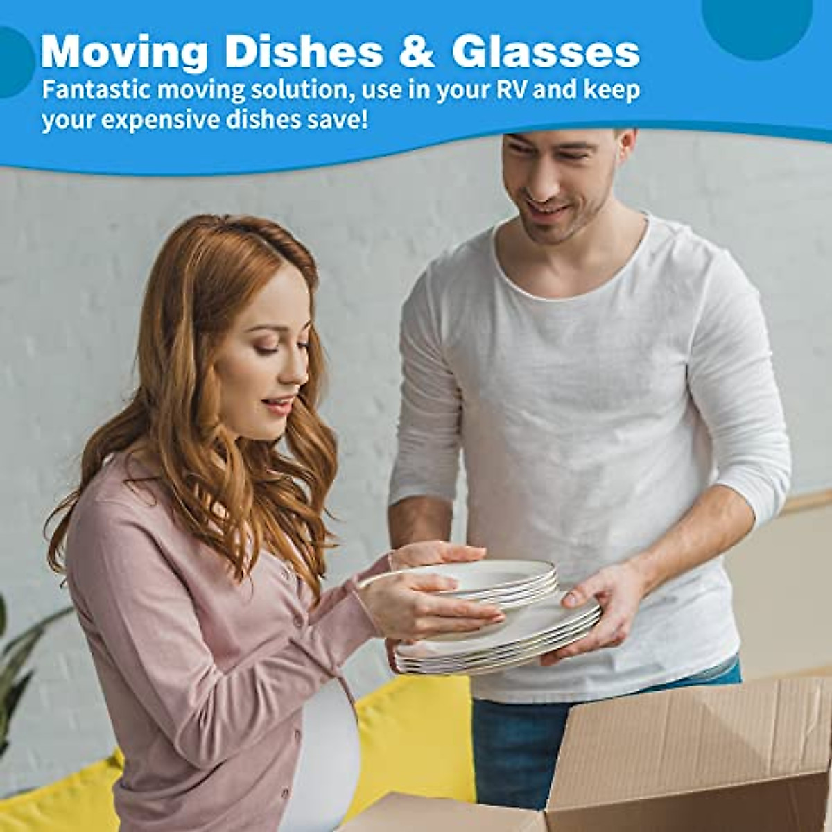 Plate Separators Storage, Set Of 60 And 3 Different Size, Thick and Premium Soft Felt Plate Dividers For China/Dish/Coffee Saucers Protecting and Stacking