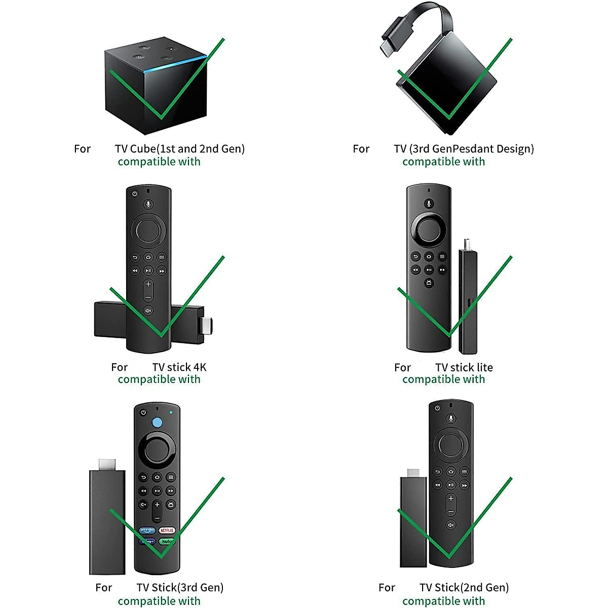 1nd Gen DR49WK B PE59CV Voice Remote Control for Amazon Smart TVs Stick (2nd Gen/3rd Gen/Lite/4K) for Amazon Smart TVs Cube (1st Gen/2nd Gen, and Later) for Amazon Smart TVs (3rd Gen, Pendant Design)