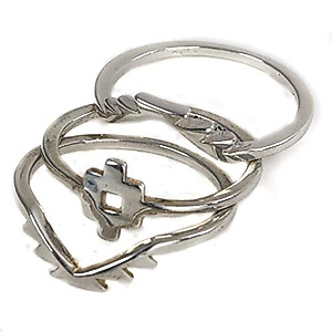 Turquoise Skies TSKIES Skyweaver: Stacker Ring Set (sterling-silver, 9)