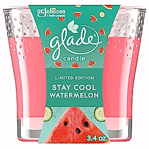 Glade Candle Jar, Air Freshener, Stay Cool Watermelon, 3.4 oz