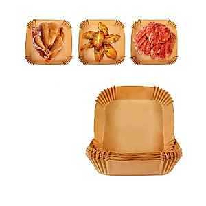 Premium airfryer liners (Pack of 100) - Non-Stick, Heat Resistant, and Hassle-Free Cooking with air fryer disposable paper liner, air fryer liners disposable