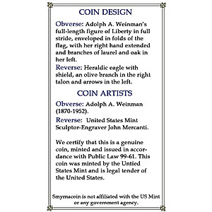 1997 - American Silver Eagle .999 Fine Silver with Our Certificate of Authenticity Dollar Uncirculated US Mint