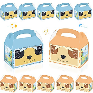Cartoon Blue Dog Party Candy Bags 16pcs Dog Family Goodie Gift Boxes for Kids Boys Girls Blue Dog Theme Birthday Party Supplies Baby Shower Decorations