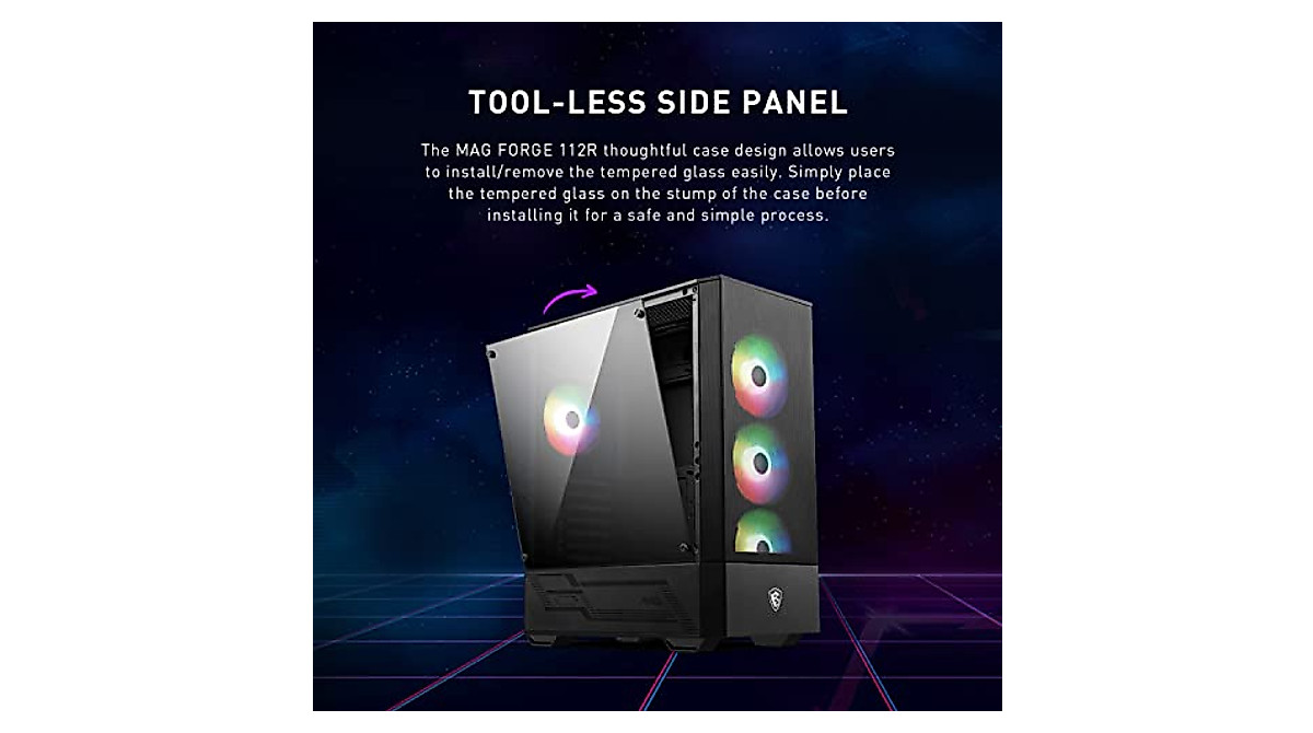 MSI Mid-Tower Gaming Case with Tempered Glass