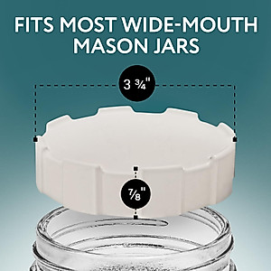 IMPRESA [6 Pack] Wide Mouth Mason Jar Lids - Reusable, Stackable Plastic Lids Wide Mouth - Durable Nesting Wide Mouth Canning Lids in 3 Colors - Airtight Storage Plastic Lids for Mason Jars Wide
