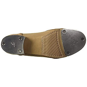 Leo Women's Slip-ON Jazz TAP Dance Shoe, tan, 6.5 Medium US