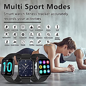 Smart Watch (Answer/Make Call),1.9" Smartwatch Fitness Tracker for Android and iOS Phones with Heart Rate Sleep Tracking, Multi Sport Modes, Blood Oxygen,Ai Voice Control,Fitness Watch for Women Men