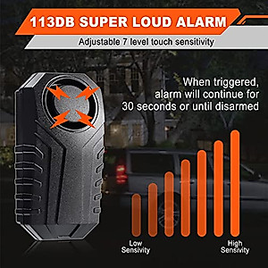 SPARKWHIZ Catalytic Converter Alarm, 113dB Super Loud Wireless Anti Theft Alarm with Motion Sensor Alarm for Car Catalytic Convertidor, Waterproof