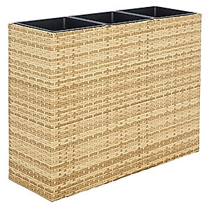 SAFAVIEH Outdoor Collection Rita Natural Woven Rectangular Flower Rack