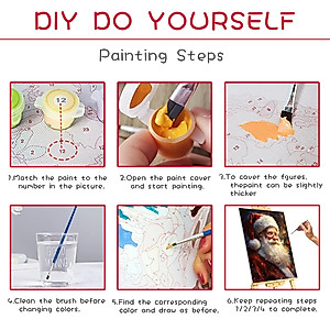 SKRYUIE Paint by Numbers Elephant for Adults, Acrylic Oil Painting by Numbers Kits for Beginner with Paintbrushes Brushes Paintwork Art Canvas for Home Decor 16x20 inch / 40x50 cm B1467