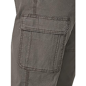 Wrangler Authentics Men's Relaxed Fit Stretch Cargo Pant, Olive Drab, 38W x 32L