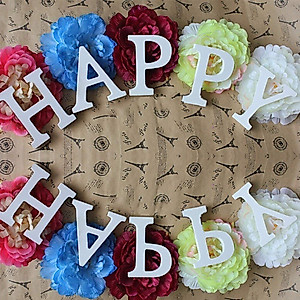 Decorative Wood Letters,Totoo Hanging Wall 26 Letters Wooden Alphabet Wall Letter for Children Baby Name Girls Bedroom Wedding Brithday Party Home Decor-Letters (A)