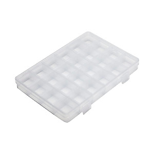 Juvielich Clear Plastic Organizer Box,24 Fixed Grids Storage Container Jewelry Box for Beads Art DIY Crafts Jewelry Fishing Tackles 7.56"x5.31"x0.87"(LxWxH) 1PCS