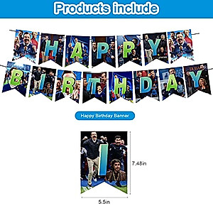 Soccer Party Decorations,Birthday Supplies For Soccer 2023 Includes Banner Cake Topper 12 Cupcake Toppers 18 Balloons