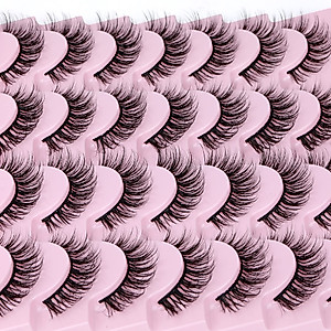 Wispy Lashes 3D Eyelashes Natural Look 14 Pairs Short Lashes That Look Like Extensions Lashes Pack False Eyelashes by EYDEVRO