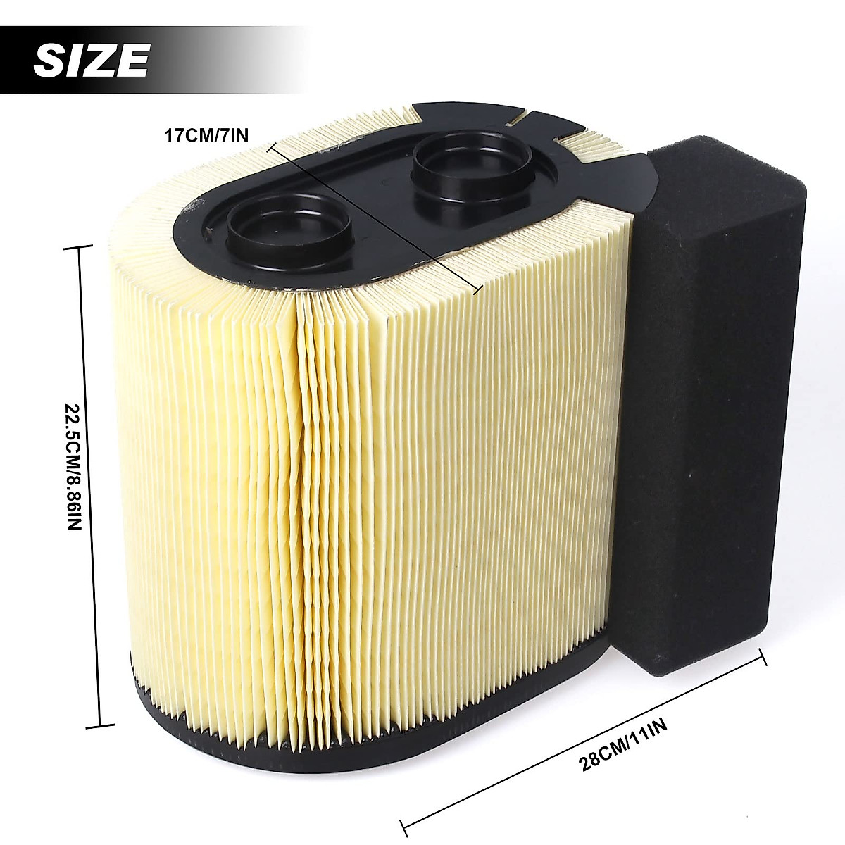 YZQPNB Air Filter Element Assembly FA1927 Compatible with 2017 2018 2019 Ford F250 F350 F450 F550 Super Duty 6.7L V8 Powerstroke Diesel Engine Replace HC3Z-9601-A PA8219