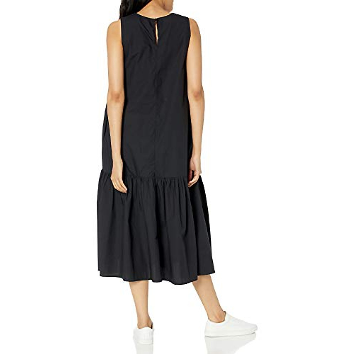 The Drop Women's Ilana Sleeveless Wide Hem Maxi Dress, Black, 3X Plus Size