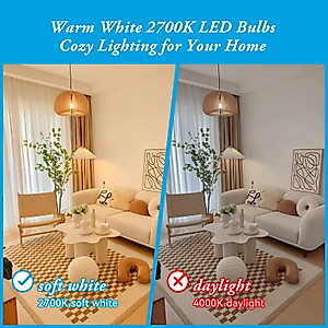 Brighfivey Light Bulbs 100+ Watt Equivalent, LED 10 Watt Light Bulb, 1100 Lumen 100 Watt LED Bulb, 2700K Soft White E26 Standard Base Edison Bulbs 100 Watt LED, ST19 Amber Vintage Light Bulb, 6 Pack