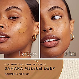 Honest Beauty CCC Clean Corrective with Vitamin C Tinted Moisturizer | Mineral SPF 30 | Vegan + Cruelty Free | Sahara Medium Deep, 1 fl oz