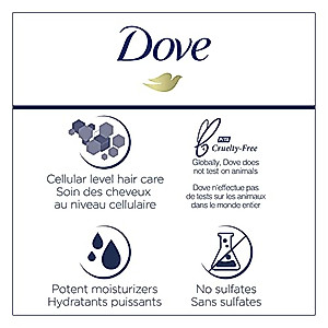 Dove Rescue and Protect Shampoo, 33.8 fl oz - Sulfate Free Shampoo for Damaged Hair, Strengthens Hair, Seals Split Ends, Nourishes for Soft, Smooth, Healthy-looking Hair