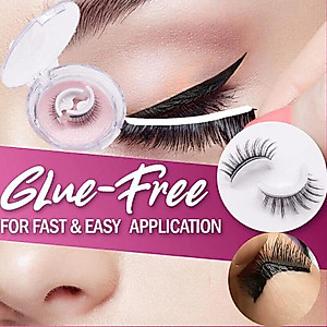 Koleen Made Magnetic Eyelash,Self-Adhesive Eyelashes,Pawson Self Adhesive Eye Lashes,2Pairs Self-Adhesive Eyelashes (Natural)