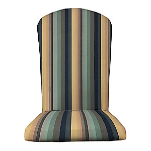 RSH DECOR: Foam Adirondack Chair Cushion | 48” x 20” x 2” | All-Weather Spun Fabric | Water and Fade-Resistant | Outdoor Cushion for Patio Furniture | Braymont Grey Blue Stripe