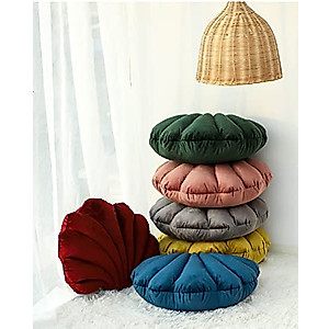 HXIYAN Shell Pillow car Sofa Bedroom Cushion Office Accessories Props (14.9in*11in, Navy Blue)