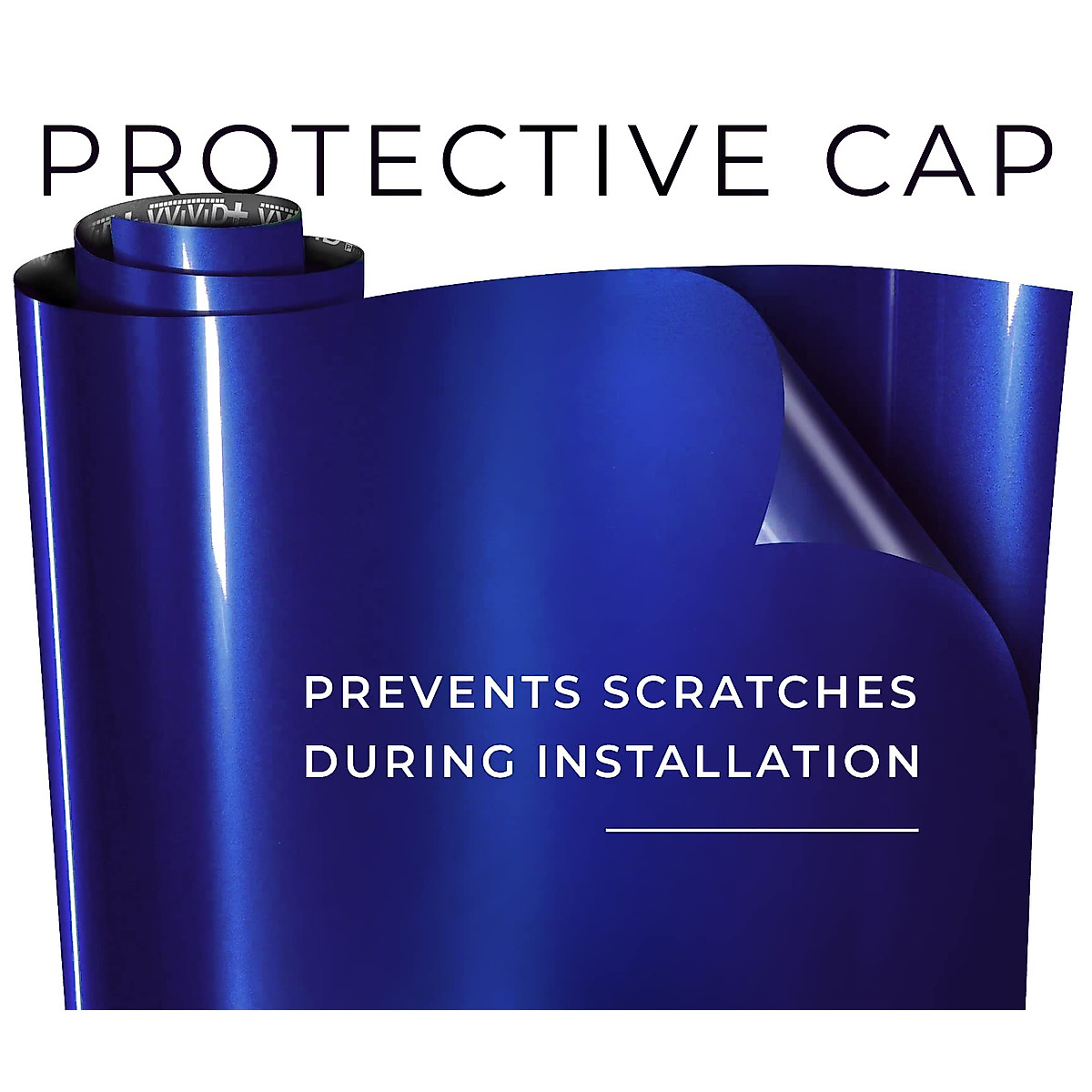 VViViD+ Ultra Gloss Neptune Pearl Blue 1.5ft x 5ft Vinyl Car Wrap Premium Paint Replacement Film Roll with Nano Air Release, Stretchable Cap Liner, Self Adhesive, Indoor Outdoor