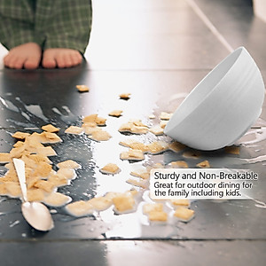 【Set Of 6】Unbreakable Cereal Bowls, 25 OZ Wheat Straw Bowls Microwave and Dishwasher Safe BPA-Free Eco-Friendly Bowl Beige Color for Cereal, Serving ,Soup, Oatmeal, Pasta and Salad（NOT CERAMIC）