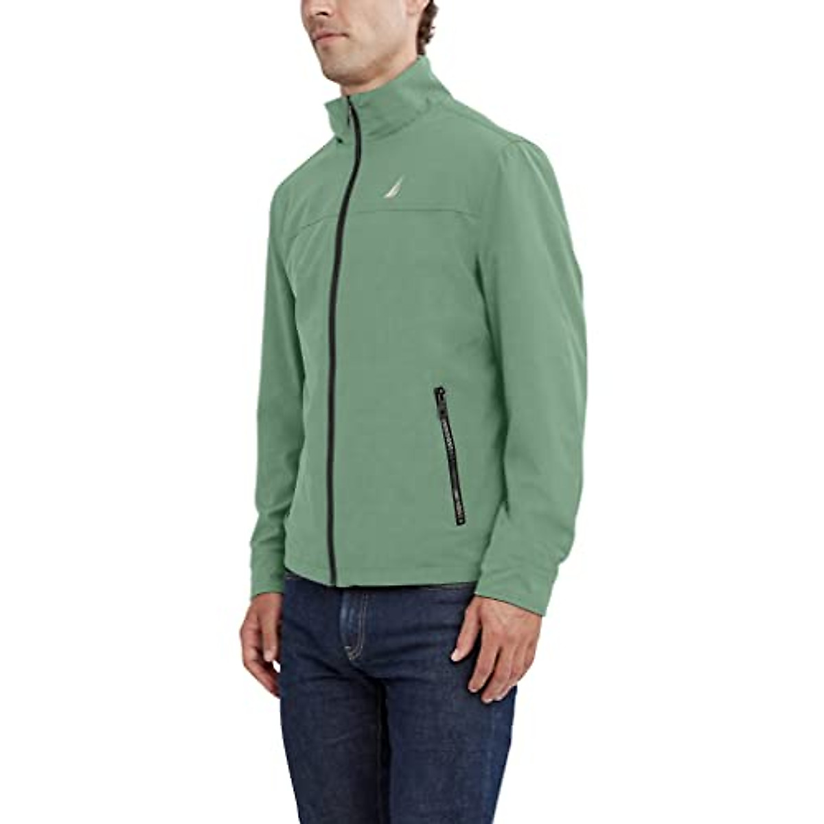 Nautica Men's Waterproof, Windproof, Golf, Hiking, Travel, Casual Wear Windbreaker Jacket, Ivy Green, Small