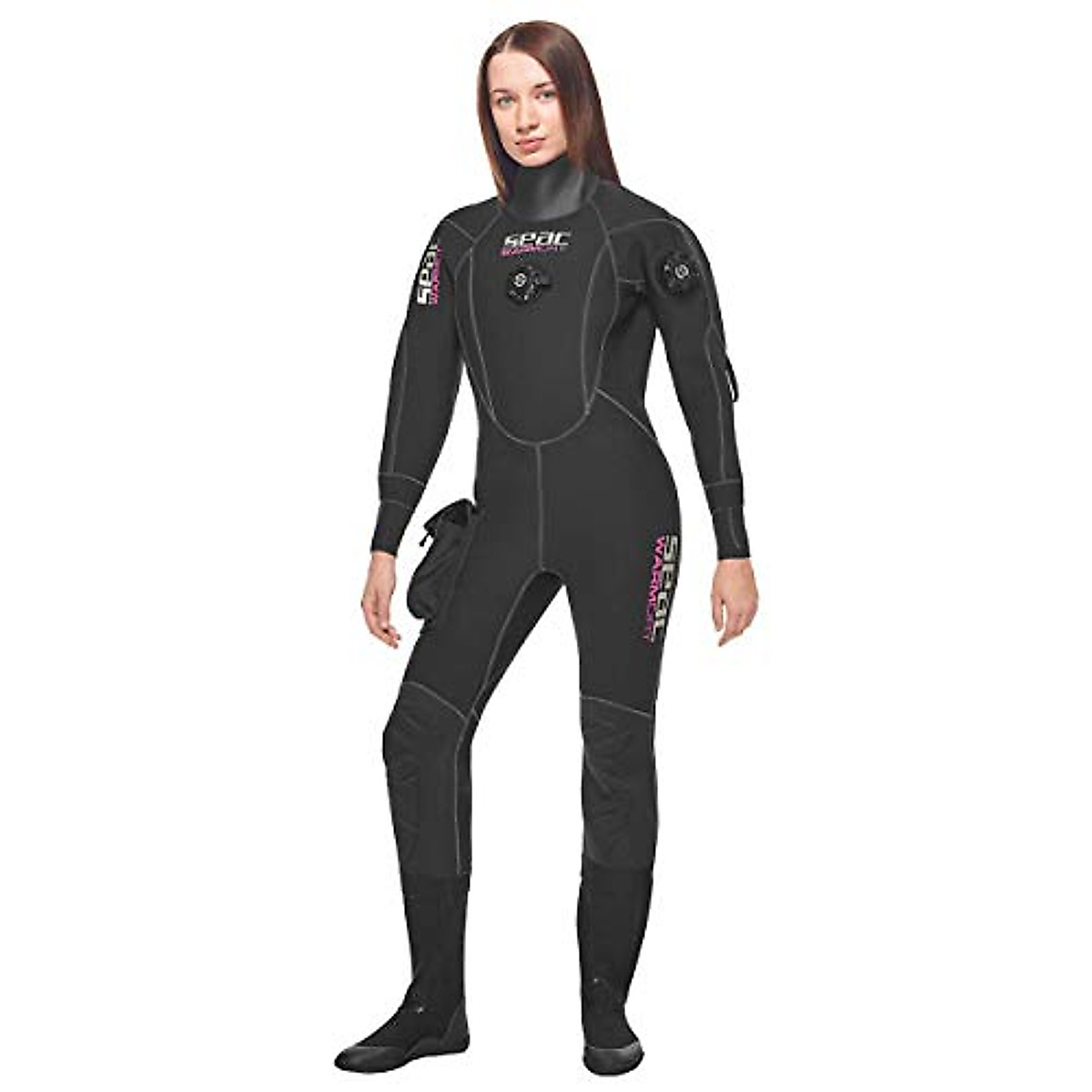 SEAC Women's Warmdry 4mm Neoprene Dry Suit, Black, X-Large