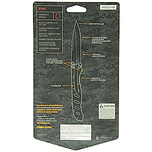 Gerber Gear EVO Knife, Serrated Edge, Titanium Coated [22-41432],Black