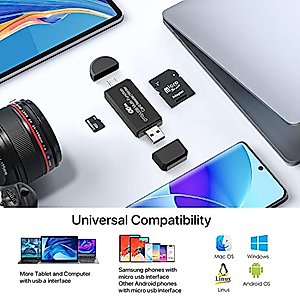 Micro USB OTG to USB 2.0 SD Card Adapter, COCOCKA Micro SD Card Reader，Trail Camera Memory Card Adapter Connector for Android Phone/Computer，Supports SD/SDHC/SCXC/MMC/MMC Micro