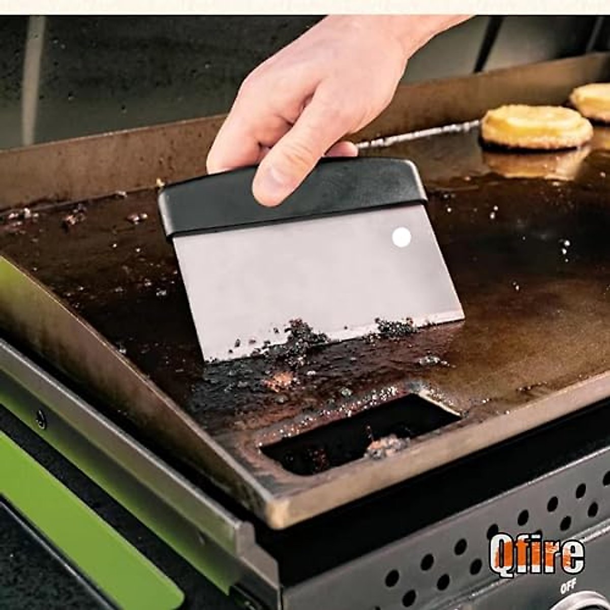 Replacement Griddle Scraper for Blackstone Scraper/Camp Chef/Member's Mark Gas Griddle, Heavy Duty Flat Top Grill Scraper for Traeger Flatrock/Cuisinart Griddle/Razor Griddle Accessories, Stainless