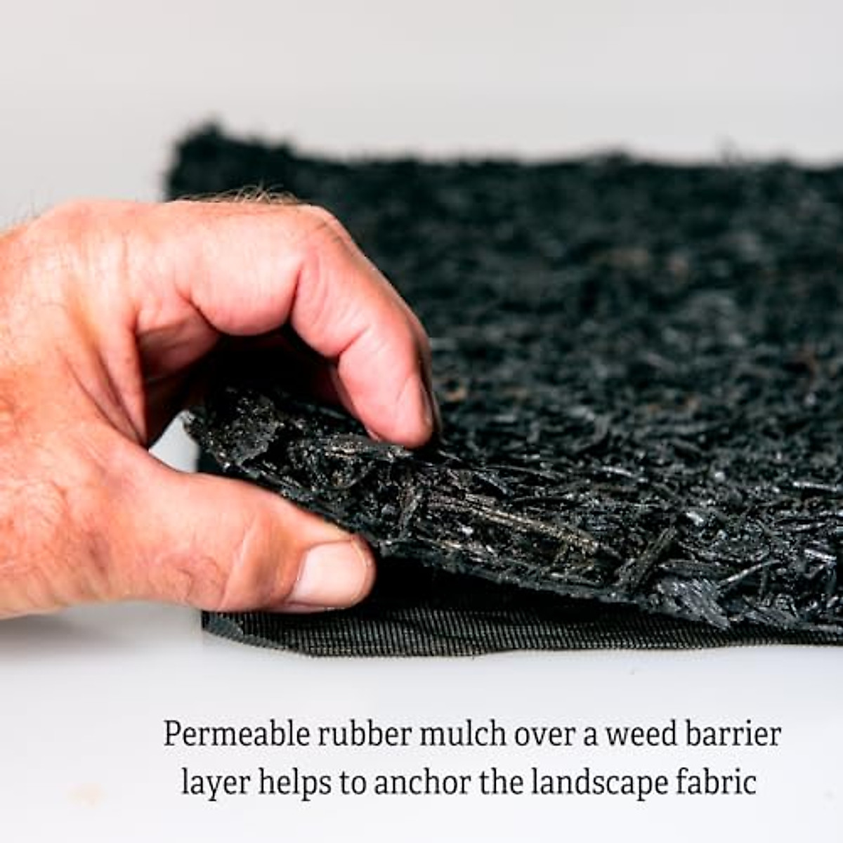 Gardener's Supply Company Recycled Rubber Walkway | Natural Looking Permanent Mulch Pathway Solution and Plants Vegetables & Flower Garden Barrier | Garden Edging Border Mat - 8' x 2'