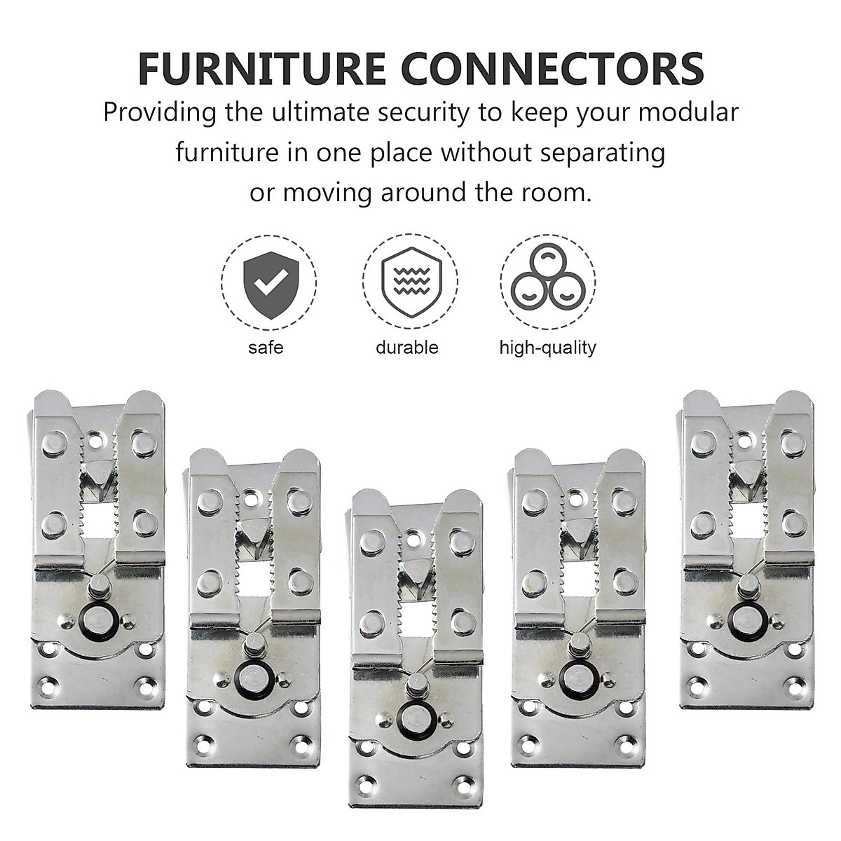 2 Pcs Connector Sectional Sofa Sectional Sofa Interlocking Sectional Couch Fasteners Decked Accessories Sectional Couch Brackets Couch Clips Iron Hinge Plug