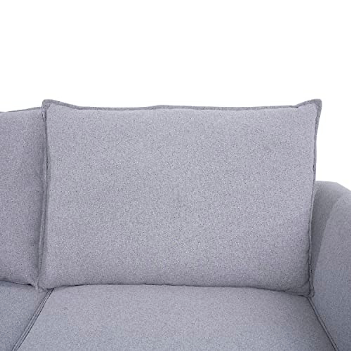 Naomi Home Modular Convertible Sectional Sofa with Reversible Chaise, Elizabeth L-Shaped Couch with Ottoman and Storage, Gray