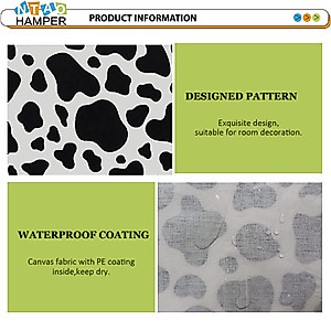 NTAOHAMPER Rectangular Cow Storage Basket,Waterproof Cowprint Box with Handles for Bedroom,Baby Room Decor,Gift Basket for Cow Lovers,Collapsible Kids Toys Bin(Cow)