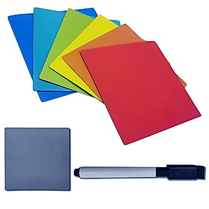 Dry Erase Sticky Notes Reusable - Reusable Dry Erase Stickers Non-Magnetic Whiteboard Stickers for Wall, PC, Wood, Bricks