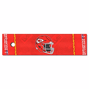 FANMATS NFL - Kansas City Chiefs Super Bowl LVIII Red Putting Green Mat - 1.5ft. x 6ft.