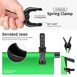 Neewer 9 x 15 feet/2.7 x 4.6 Meters Green Chromakey Polyester Backdrop Background Screen with 3 Clamps for Photo Video Studio Photography (Backdrop Stand Not Included)