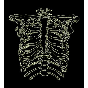 Glow in The Dark Skeleton T-Shirt with Face Skull Mask Bandana Balaclava Neck Gaiter Halloween Costume for Men, Women, Adults