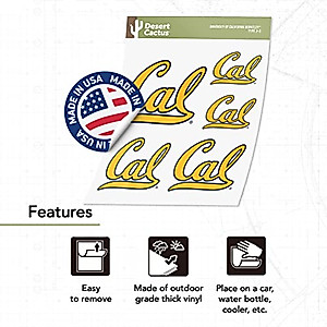 University of California Berkeley Sticker Golden Bears Cal UC Stickers Vinyl Decals Laptop Water Bottle Car Scrapbook T3 (Type 3-3)