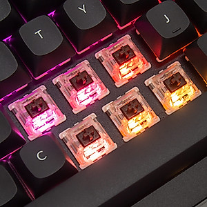 Keychron Q1 Wired Custom Mechanical Keyboard Knob Version, 75% Layout QMK/VIA Programmable with Hot-swappable Gateron G Pro Brown Switch Double Gasket Compatible with Mac Windows Linux - Version 2