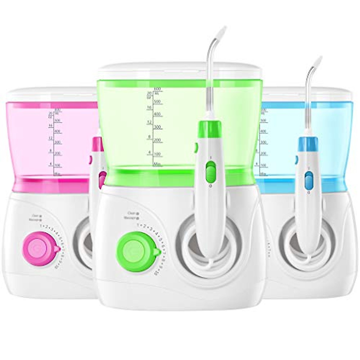 ToiletTree Products Children's Countertop Water Flosser – Portable Oral Irrigator for Kids - Electric Dental Water Flossing Tool with 600ML Water Tank & Free 2 Soft Tips – Suitable for Travel & Home